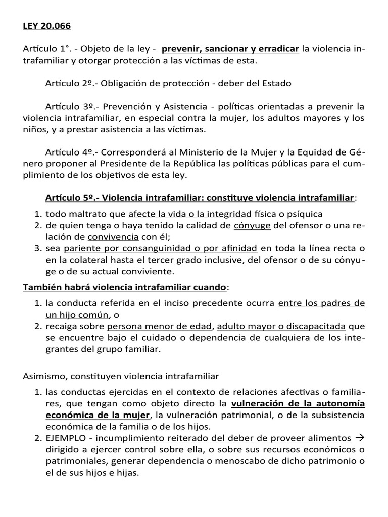 Ley 20066 | PDF | Violencia doméstica | Mandato