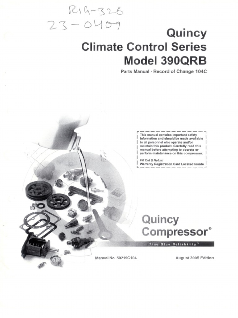 Air Compressor (Quency 390 QRB) Manual | PDF