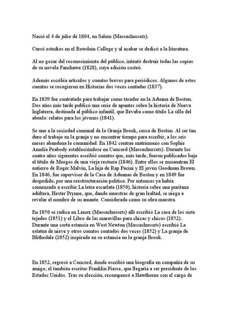 Biografia Nathaniel | PDF