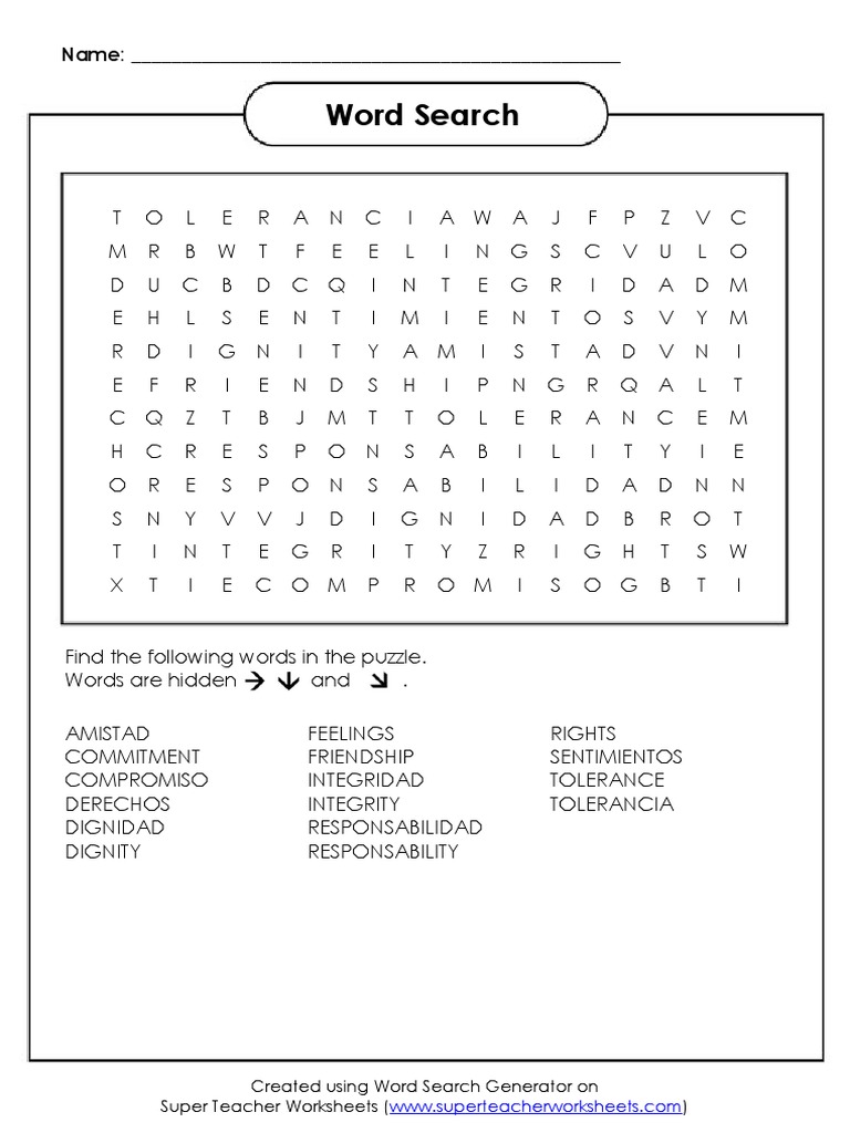 Word Search: Name | PDF | Word Search | Puzzles