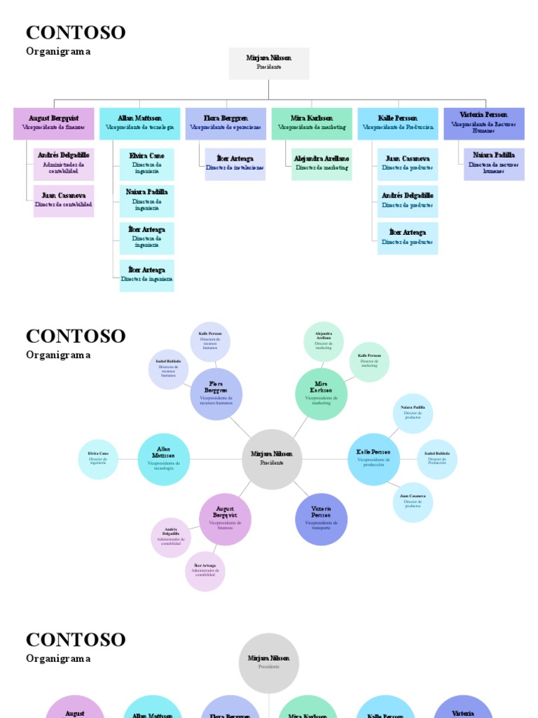 Organigrama de Contoso | PDF | Business | Ingeniería