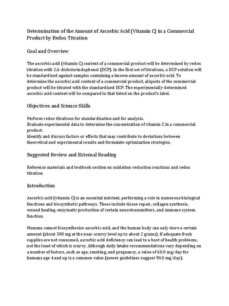 Lab 14 Procedure 2020 PDF | PDF | Titration | Chemistry