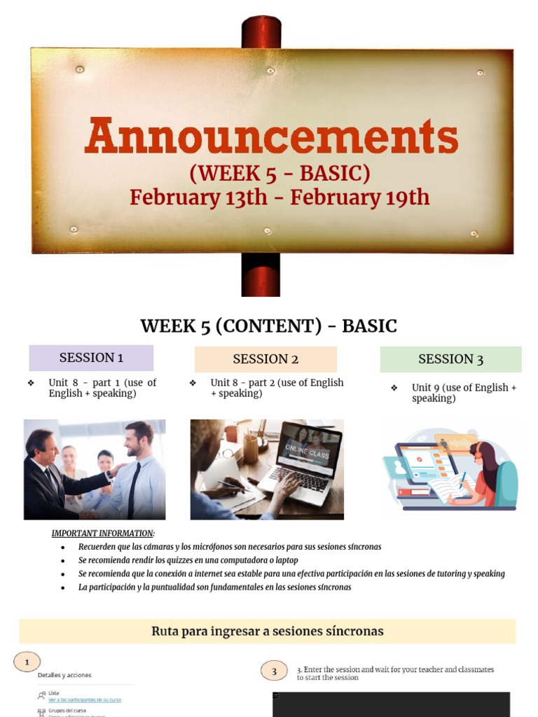 WK5 - Announcements (Basic) | PDF