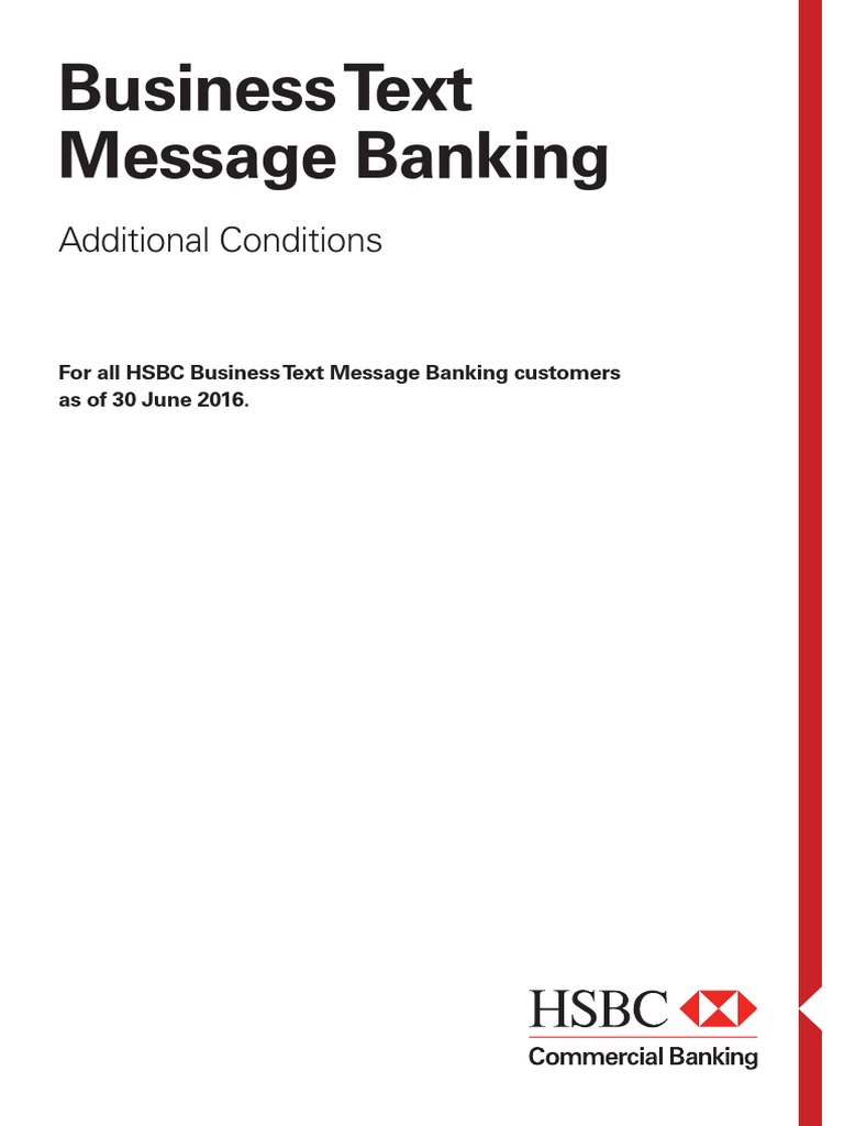 Business Text Message Banking Additional Conditions | PDF | Personal ...