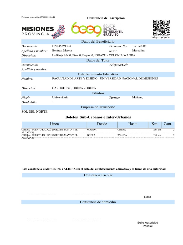 Formulario BEEG | PDF | Gobierno y personalidad | Control de acceso