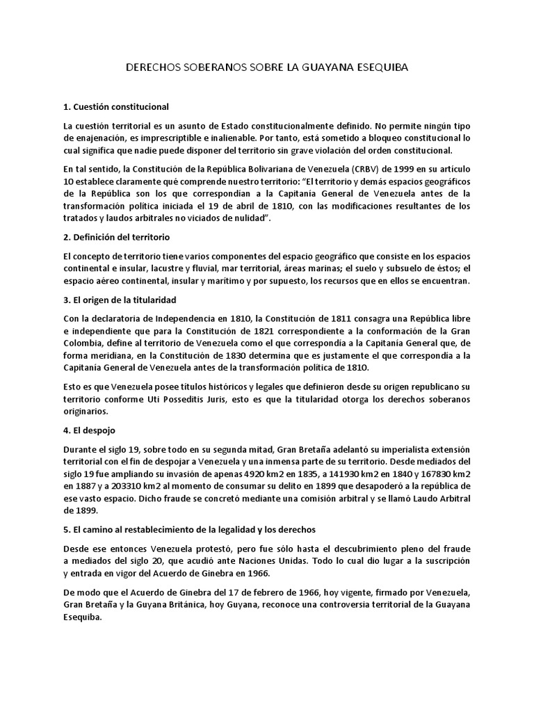 Guayana Esequiba Esp | PDF | Venezuela | Gobierno