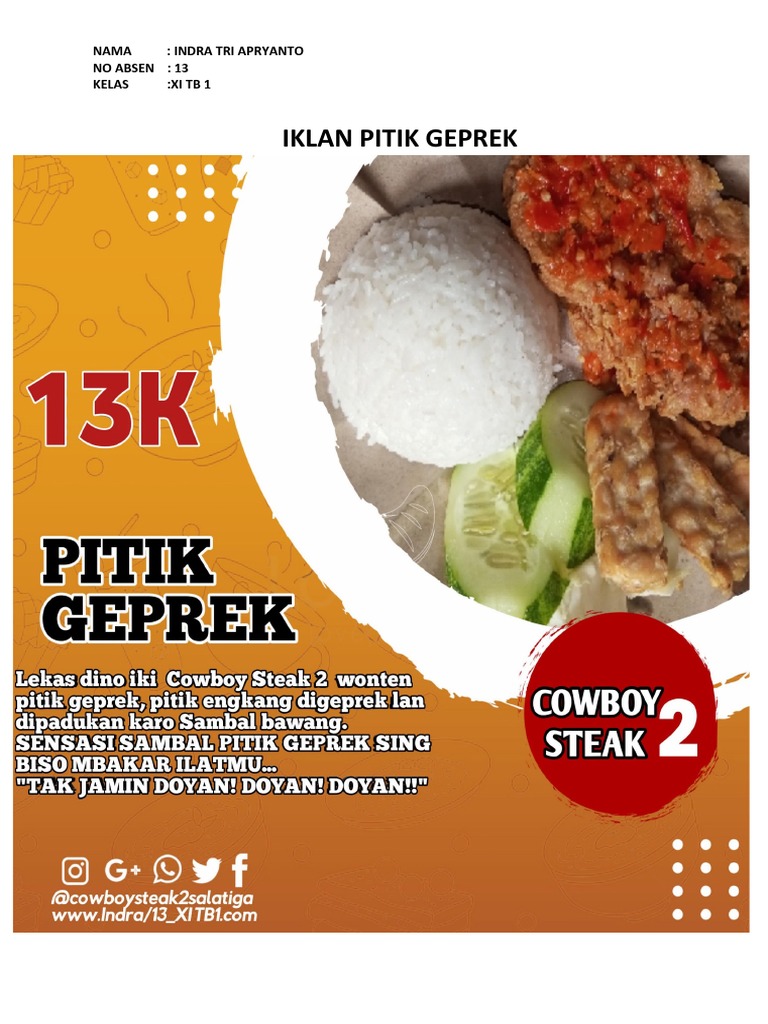 Contoh Poster Makanan | PDF
