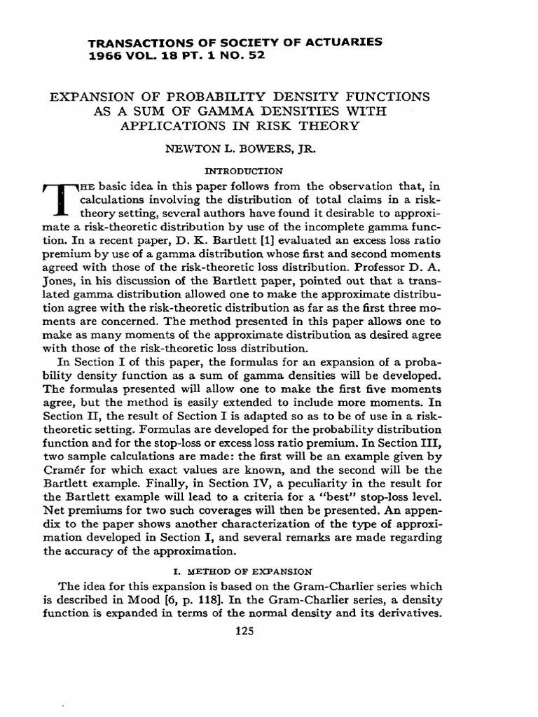 Approximating Probability Distributions Using Gamma Densities | PDF ...