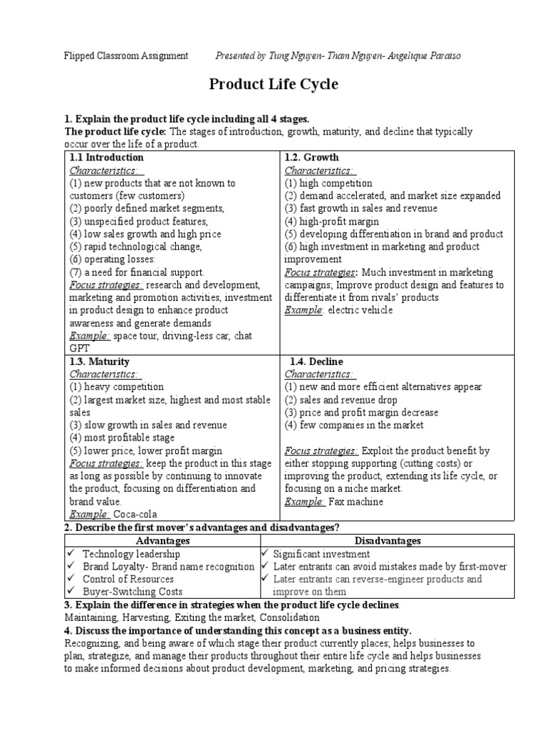 Product Life Cycle for Students | PDF | Marketing | Brand