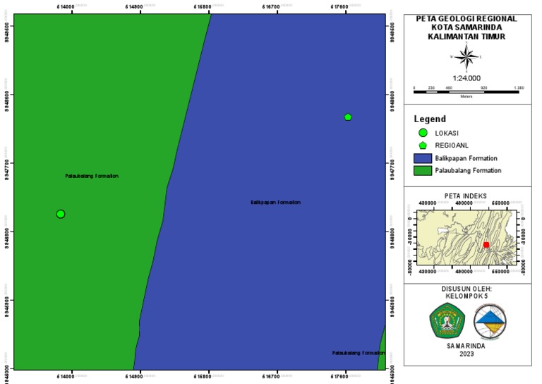 Legend: Peta Geologi Regional Kota Samarinda Kalimantan Timur | PDF