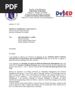 Sample Letter of Intent For DepEd Teacher | PDF | Teachers | Teaching
