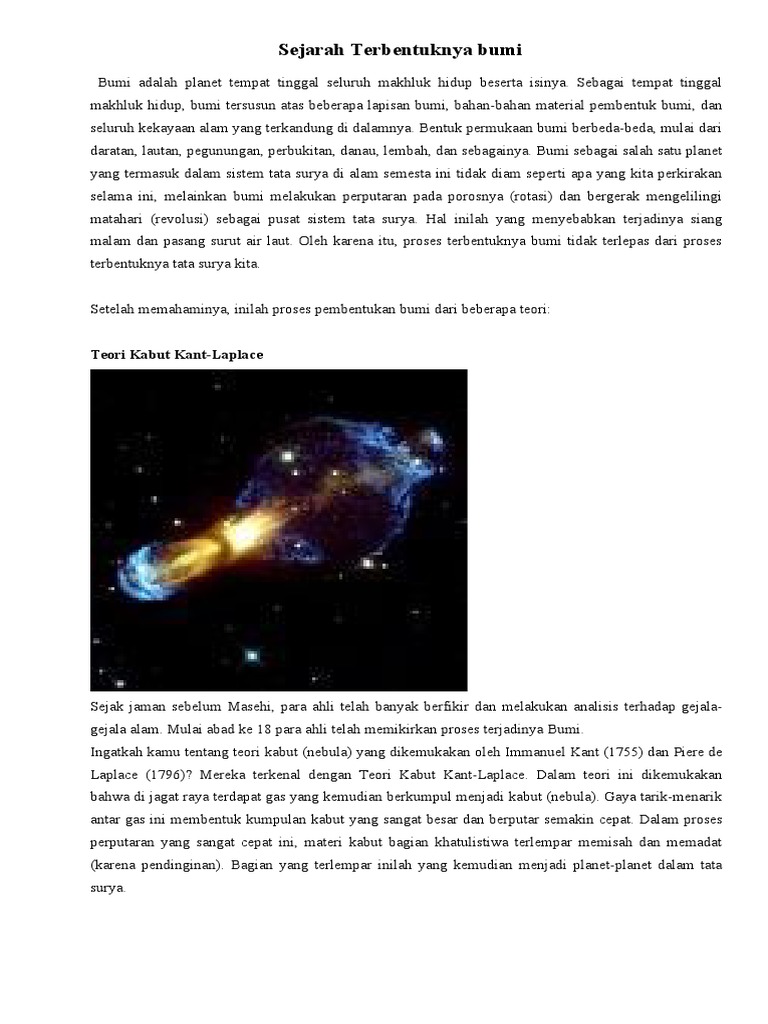 Proses Pembentukan Bumi dan Tata Surya | PDF