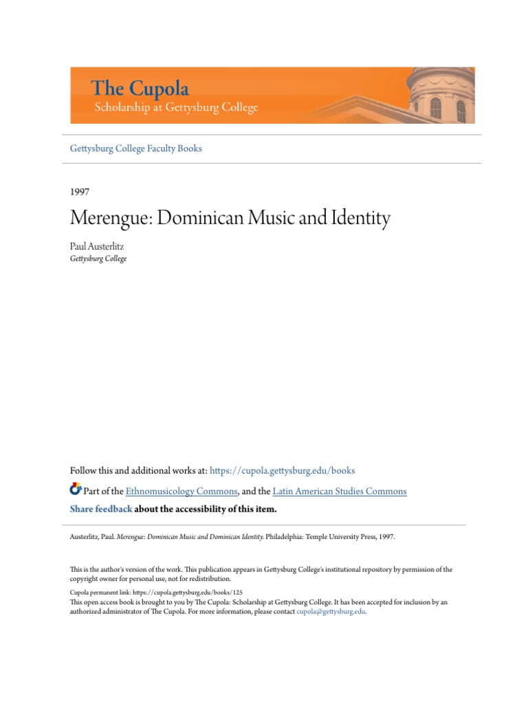 Merengue - Dominican Music and Identity | PDF | Meringue | Dominican ...