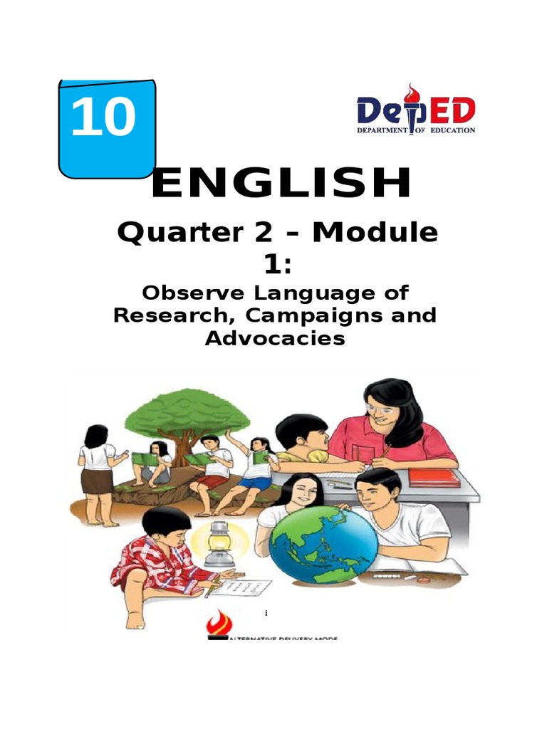 English: Quarter 2 - Module 1 | PDF | Advocacy | Advocacy Group