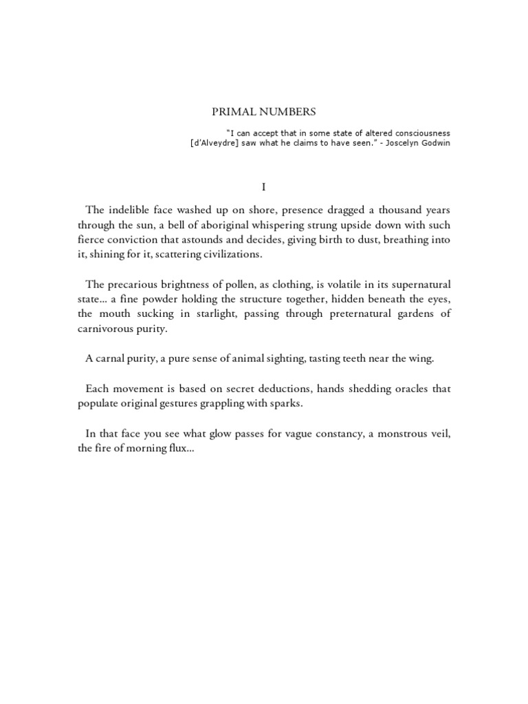 Primal Numbers | PDF | Nature