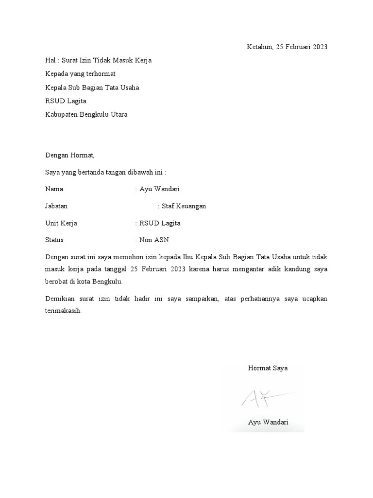 Surat Izin Kerja | PDF