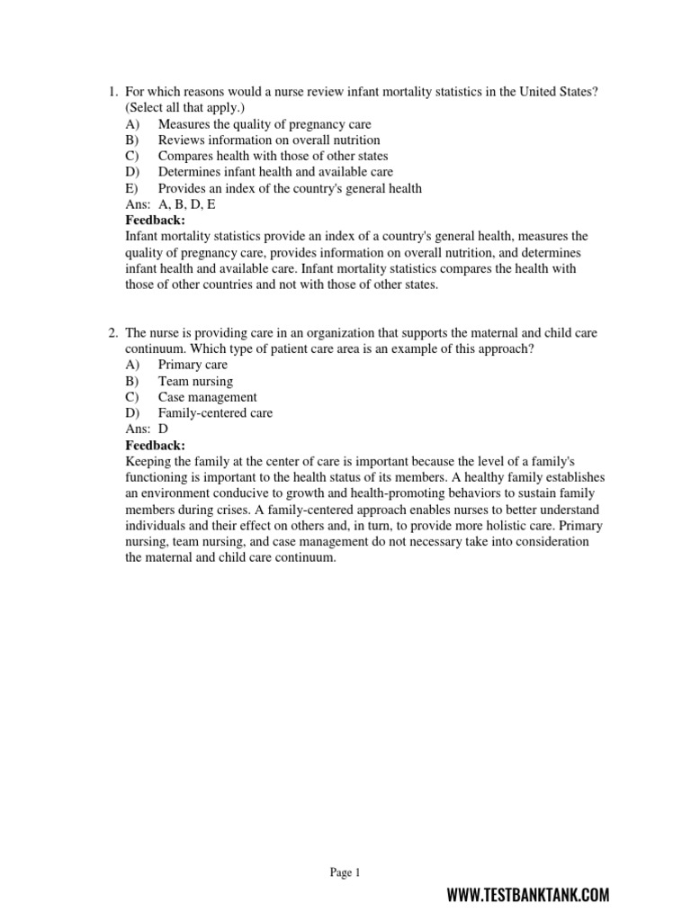 622c191ab635c Maternal and Child Health Nursing 8e Pillitteri Test Bank ...