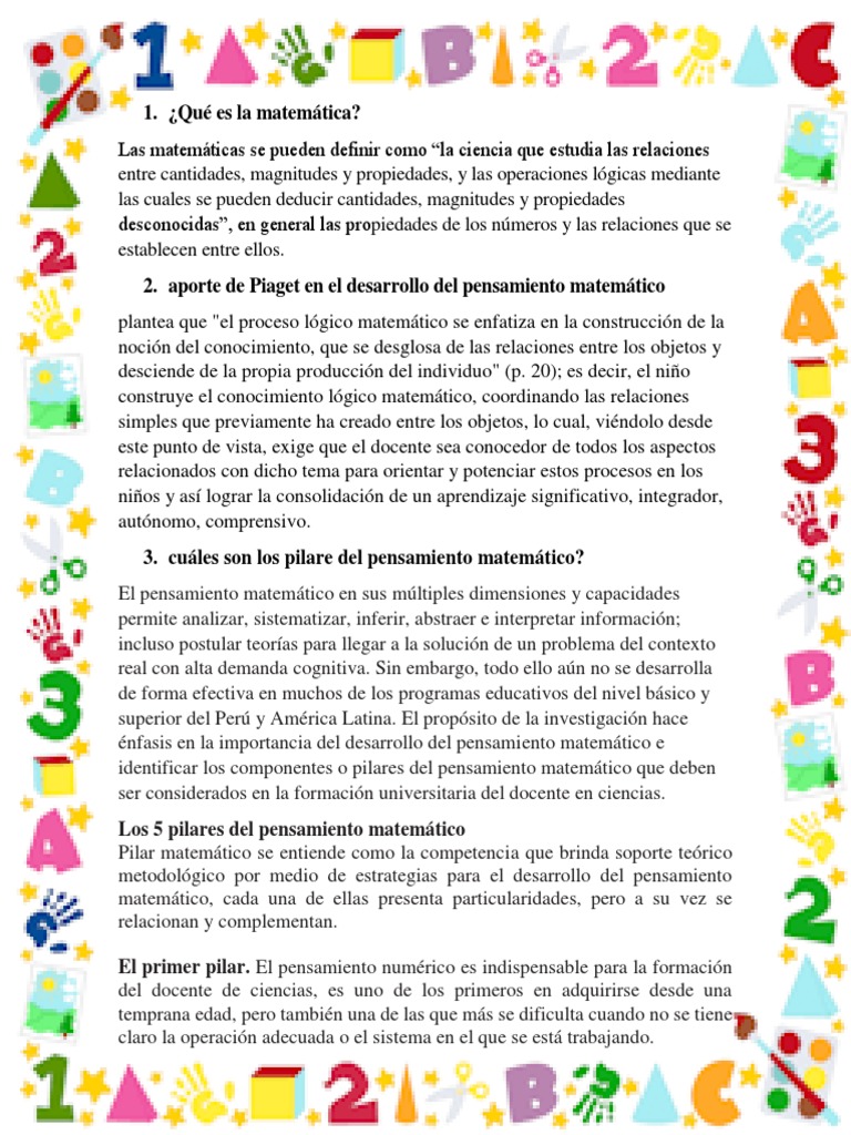 Que Es La Matemáticas | PDF | Pensamiento | Matemáticas