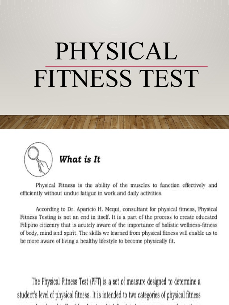 Physical Fitness Test | PDF