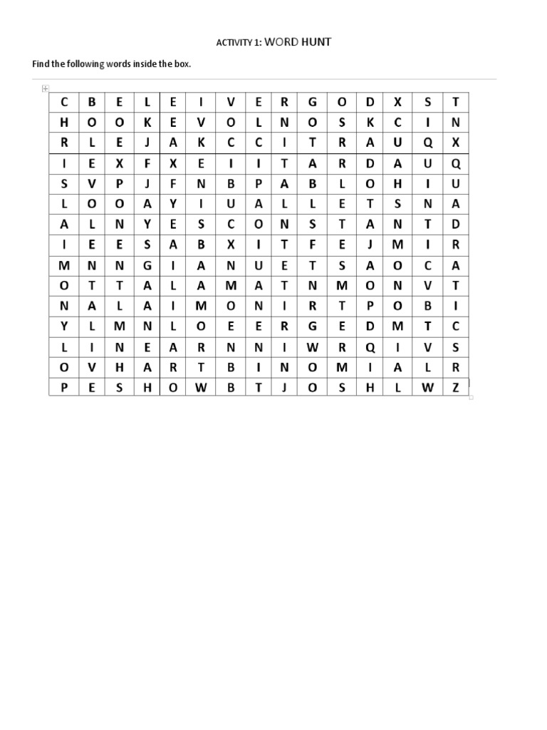 WORDHUNT | PDF