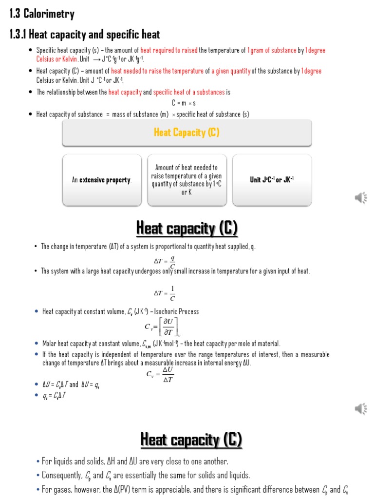 Heat Capacity and Calorimetry Explained | PDF | Heat Capacity | Heat