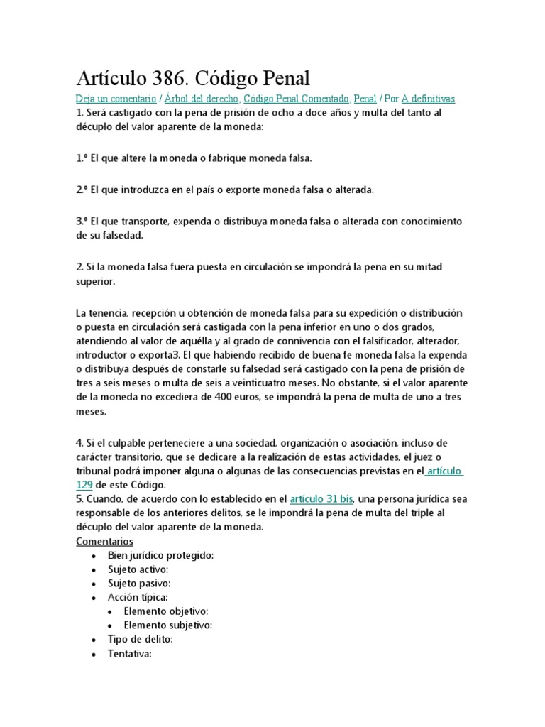 Artículo 386 | PDF