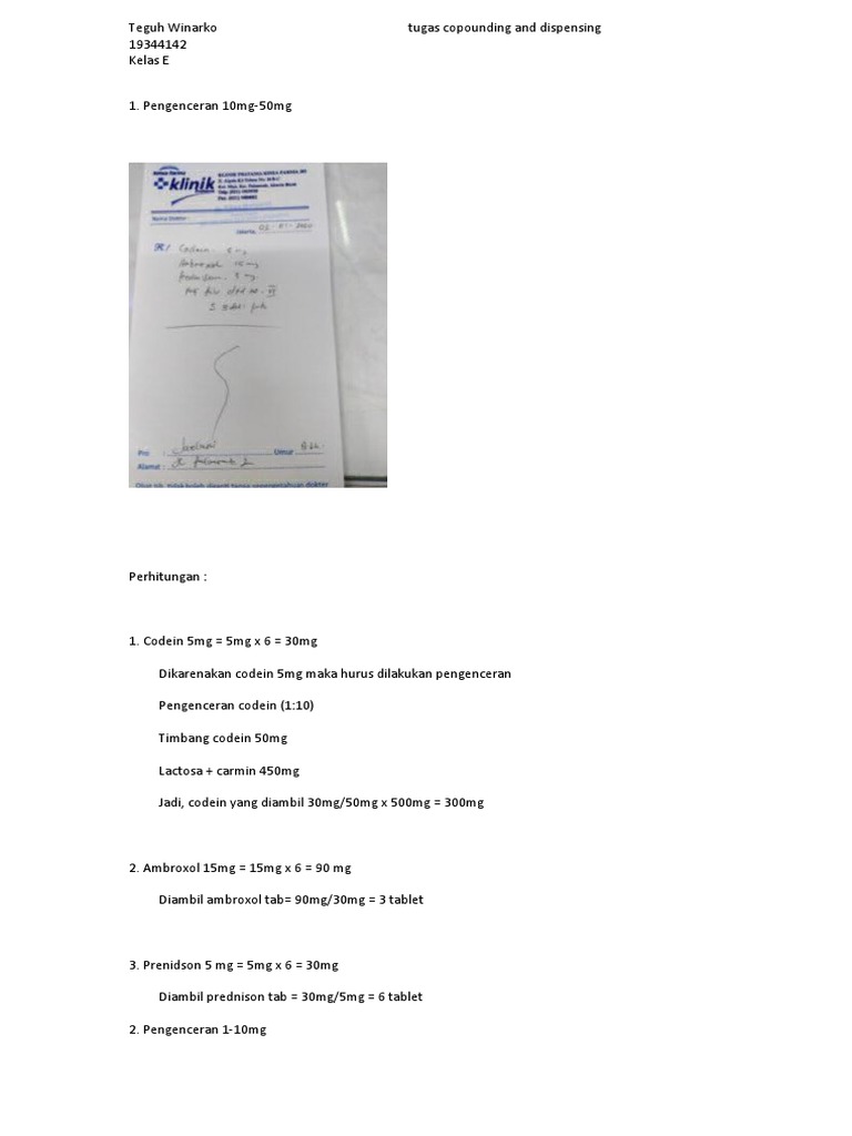 Teguh Winarko 19344142 Tugas CND Pengenceran | PDF