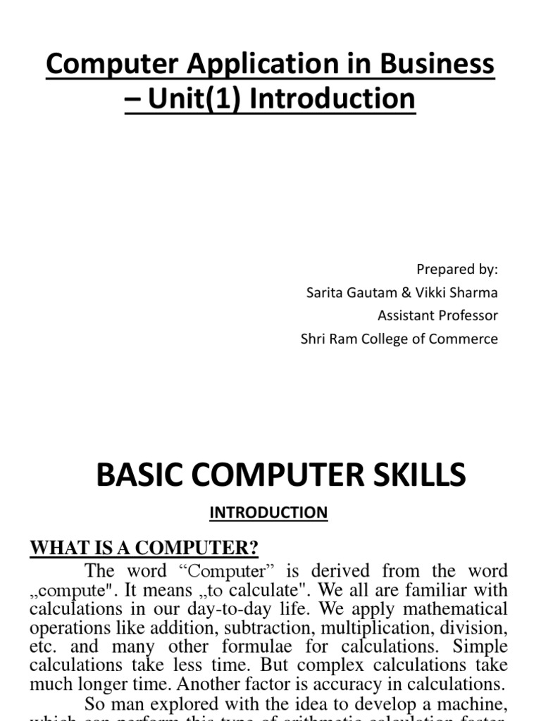 PC Basic | PDF | Random Access Memory | Hard Disk Drive