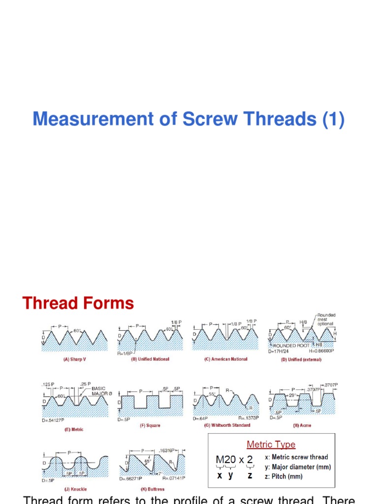 6 Screw Threads 1 | PDF | Screw | Machining