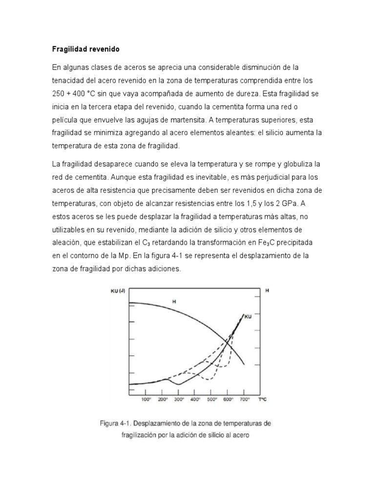 Fragilidad del acero en revenido | PDF | Acero | Molibdeno