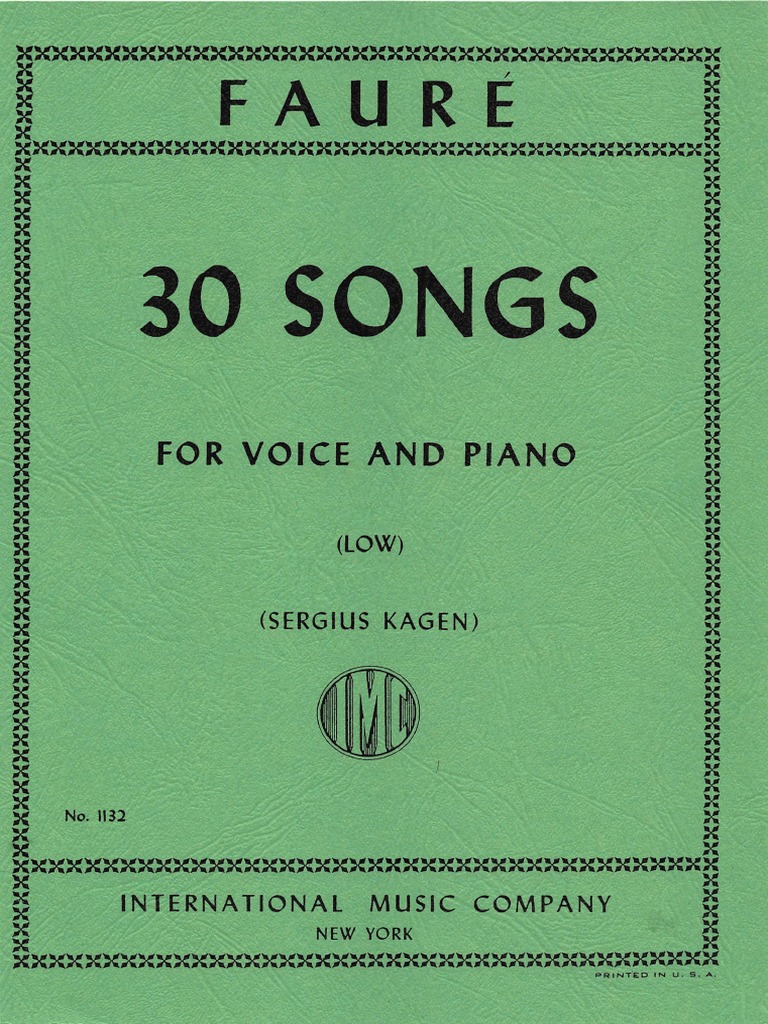Faure Songs (Int'l Low) | PDF