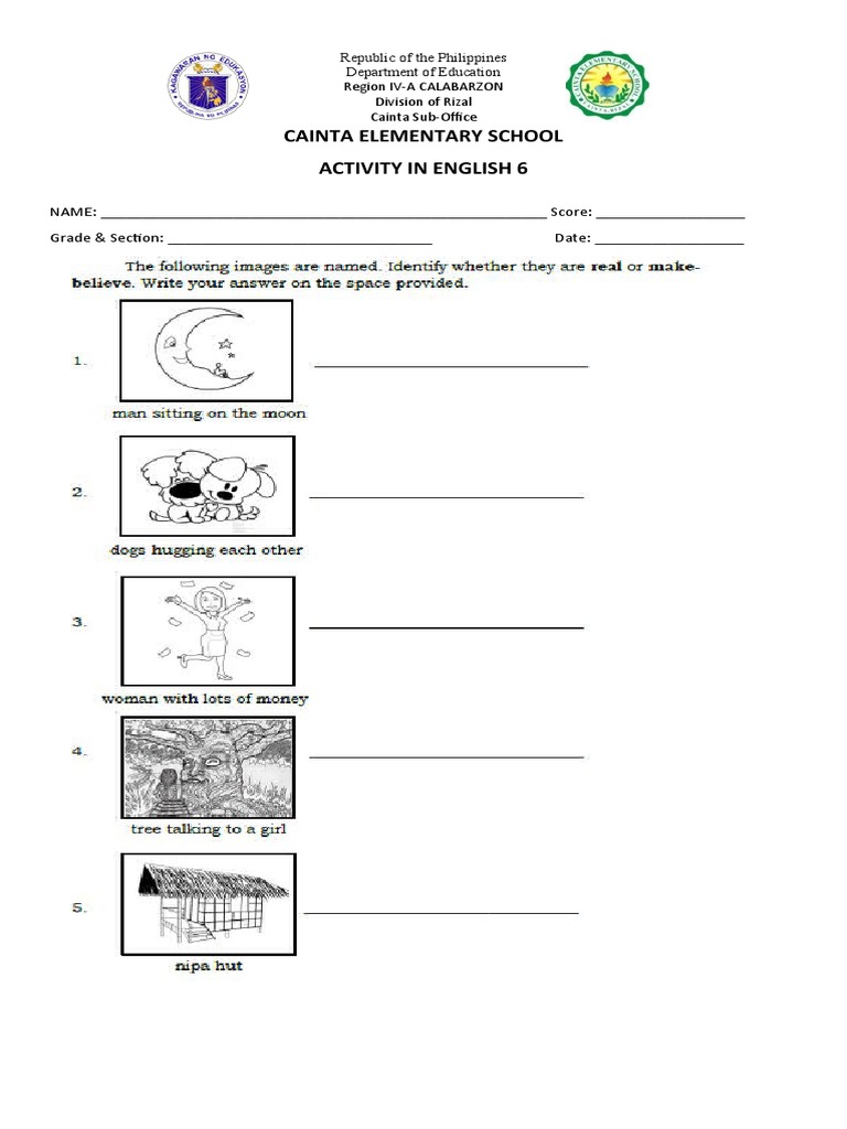 Activity In English 6 Pdf