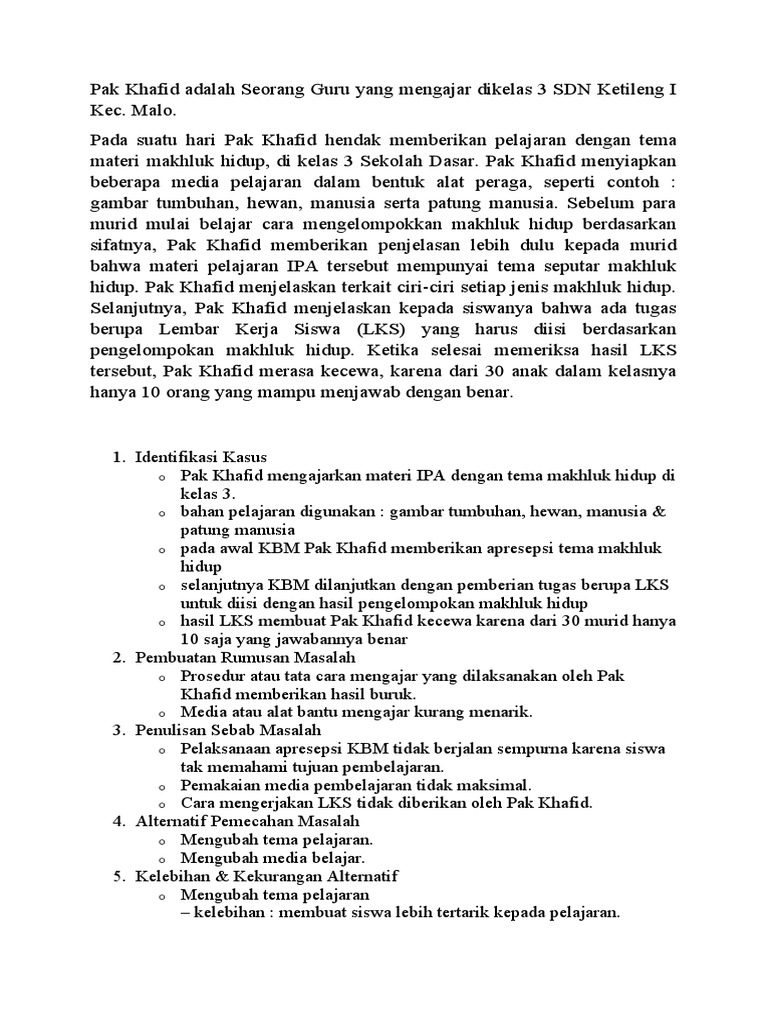 TAP Khafid Di Sekolah | PDF