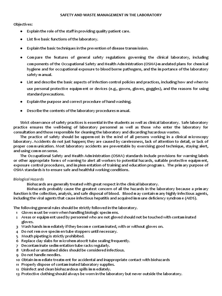 Microbiology and Parasitology Activity | PDF | Laboratories ...