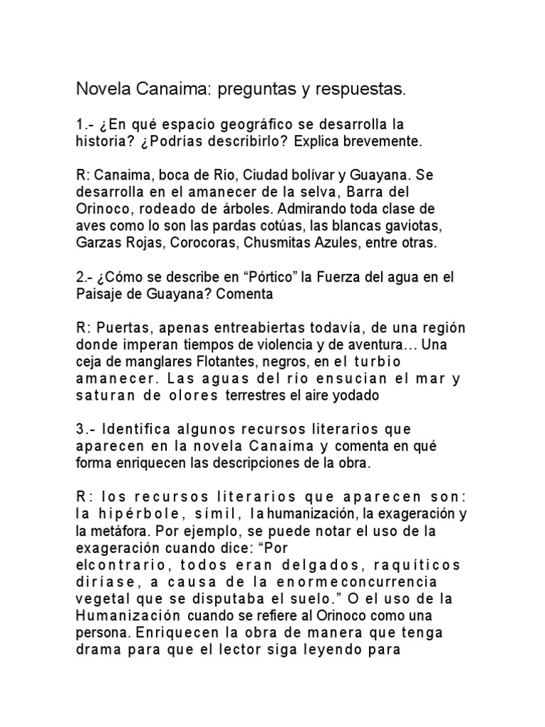 Canaima | PDF | Novelas | Novelas en español