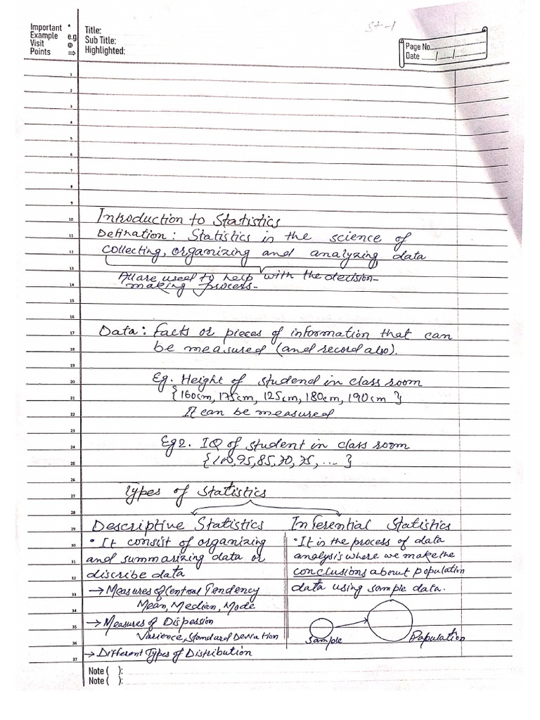 Statistics in Data Science Part-1 | PDF