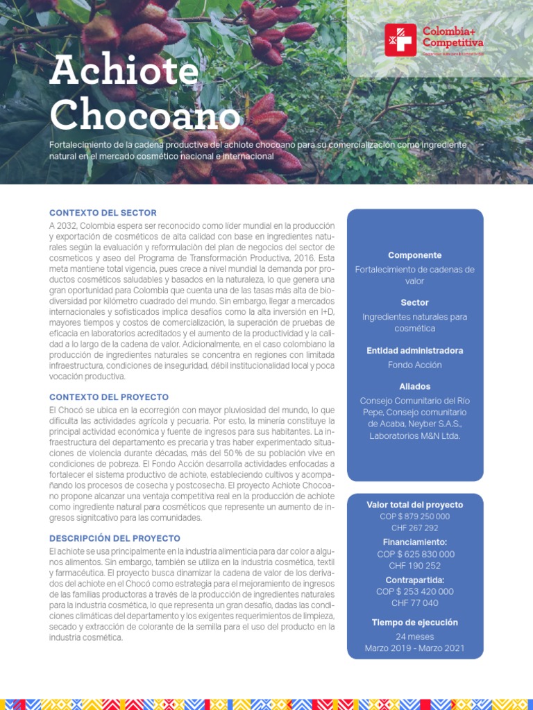 Achiote Chocoano | PDF | Colombia | Economias