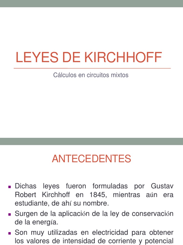 05A. Leyes de Kirchhoff 1 | PDF | Corriente eléctrica | Ecuaciones
