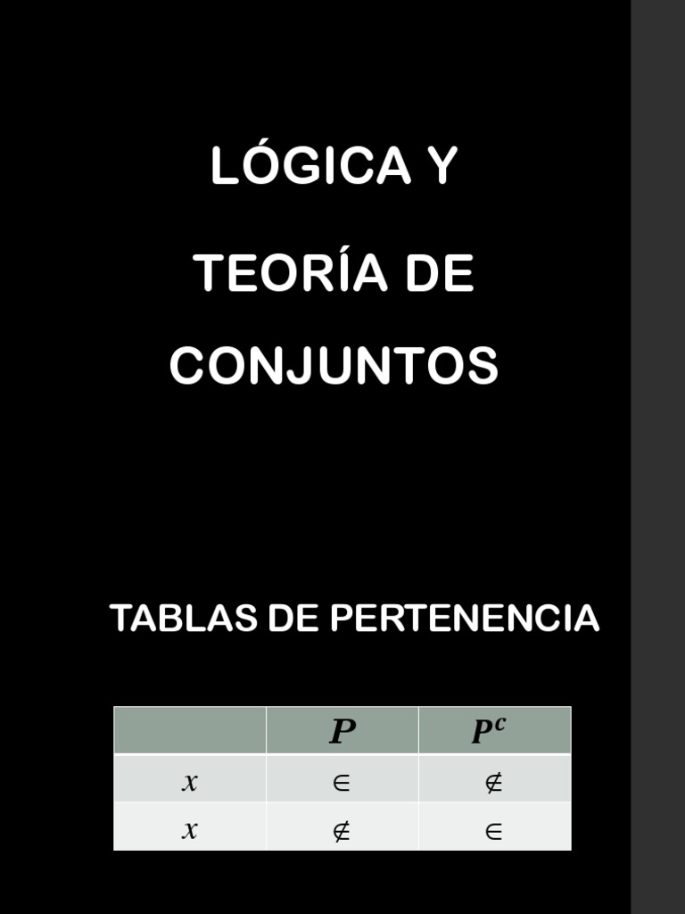 Lógica Y Teoría de Conjuntos | PDF | Proposición | Lógica