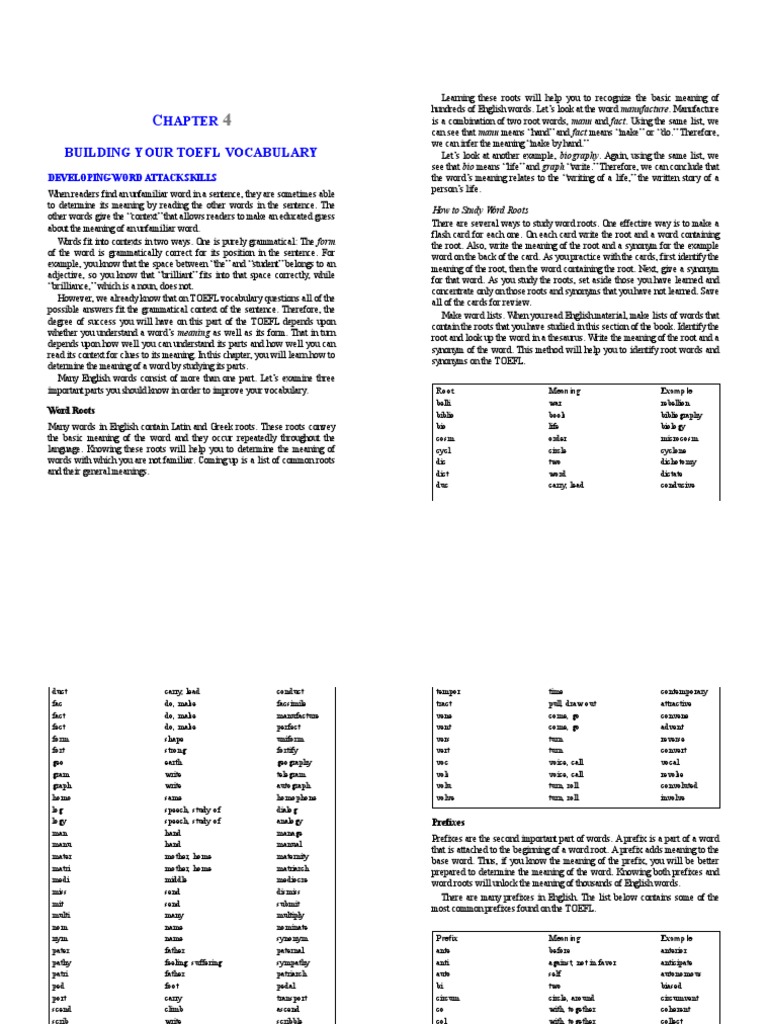Essential Words For The TOEFL | PDF | Part Of Speech | Word
