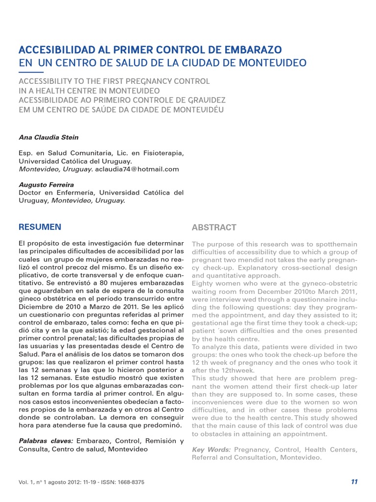 Accesibilidad al Control de Embarazo | PDF | El embarazo | Hospital