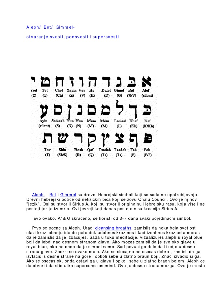 Aleph Bet Gimel | PDF