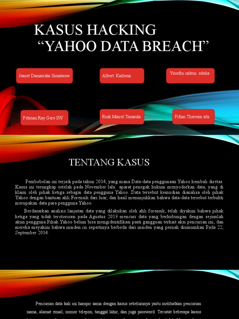 Kasus Hacking "Yahoo Data Breach" | PDF