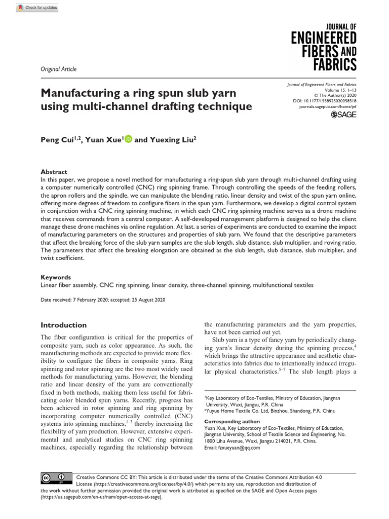 Ring Spun Slub Yarn | PDF | Spinning (Textiles) | Yarn