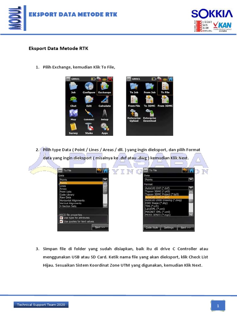 07.eksport Data Metode RTK GRX3 | PDF