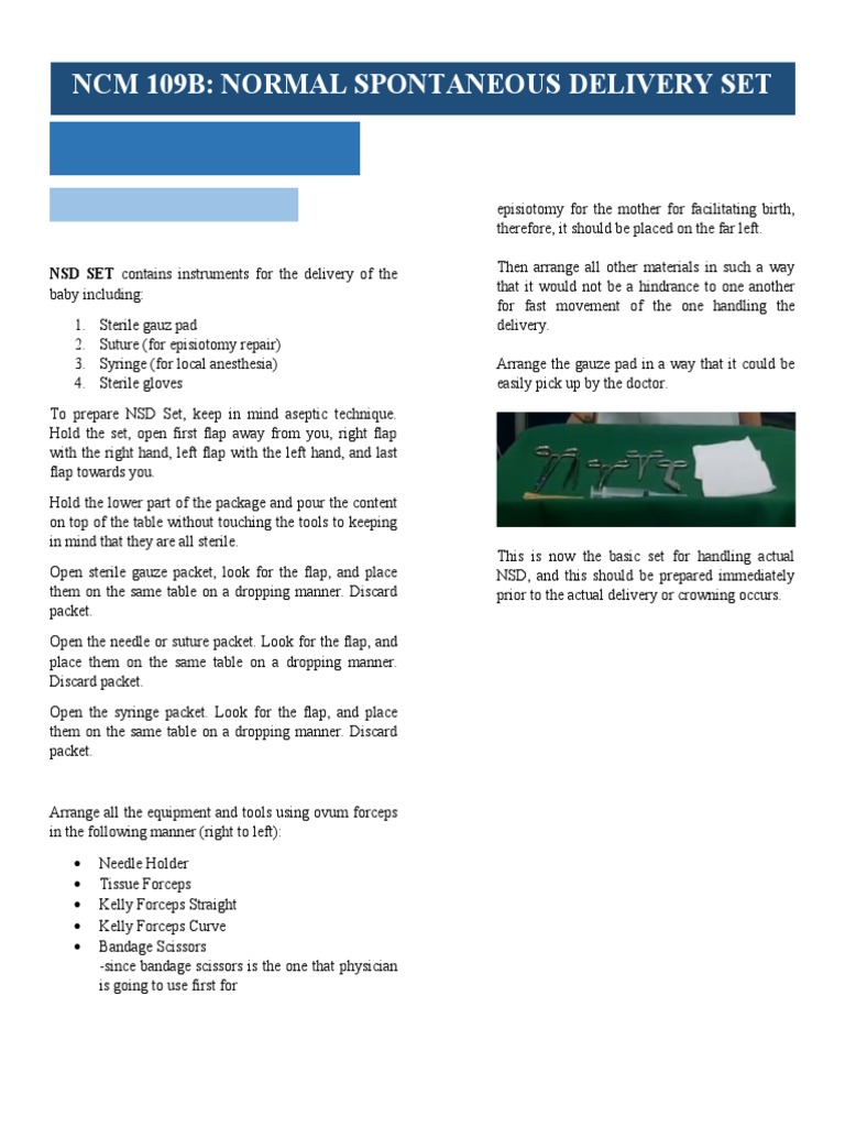 Prelim-Ncm109 B-NSD Set | PDF