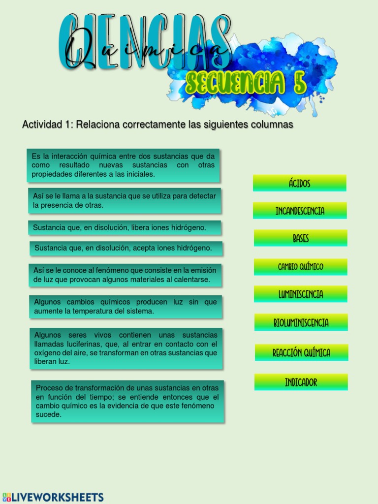 Sec5 Quim | PDF | Química | Sustancias químicas