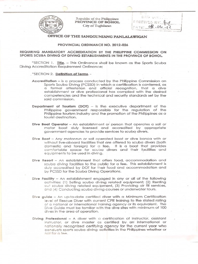 PCSSD BoholOrdinance | PDF