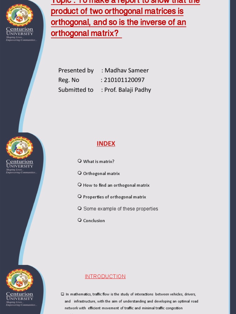 Traffic Flow Matrix | PDF | Matrix (Mathematics) | Determinant