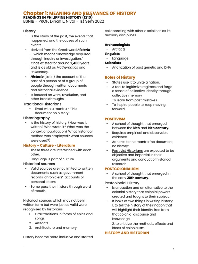 GE 2 Reviewer | PDF | Primary Sources | Historian
